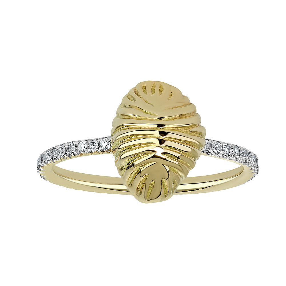 Diamond Thread and Shell Ring – RENNA